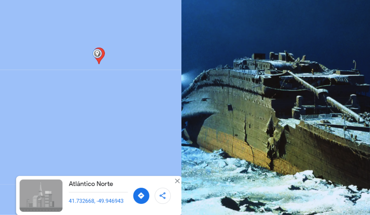 Dónde se hundió el Titanic: Google Maps te muestra el punto exacto vía ...